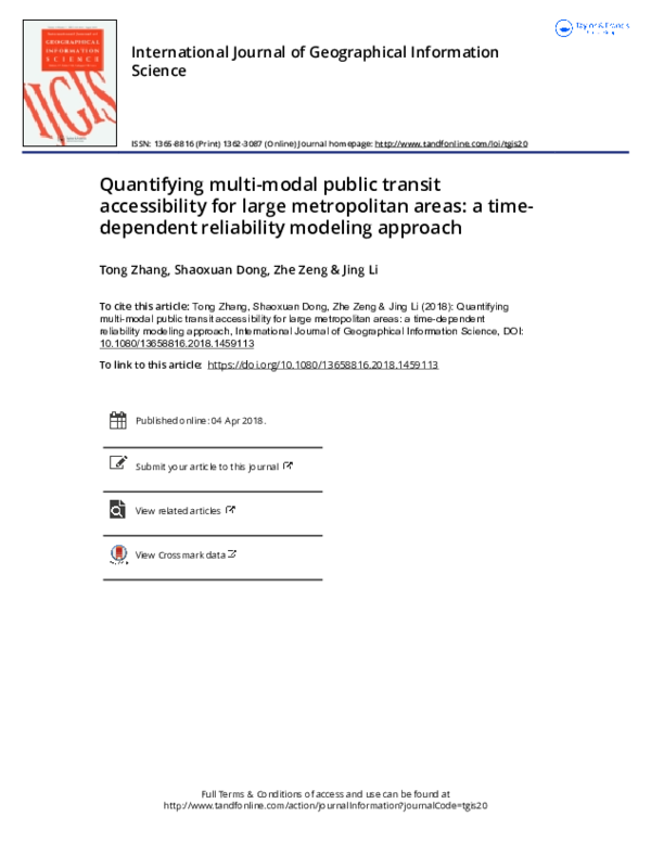 (PDF) Quantifying multi-modal public transit accessibility for large ...