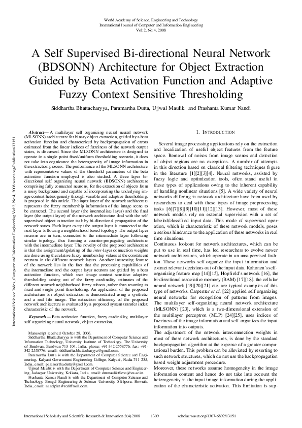 (PDF) A Self Supervised Bi-Directional Neural Network (Bdsonn ...