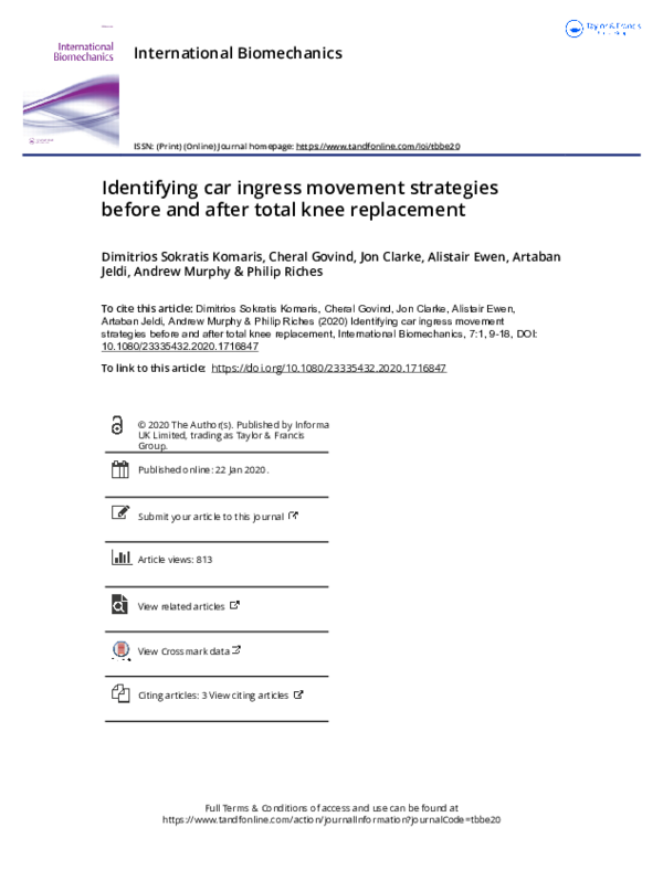 (PDF) Identifying car ingress movement strategies before and after ...