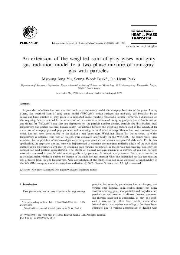 (PDF) An extension of the weighted sum of gray gases non-gray gas ...