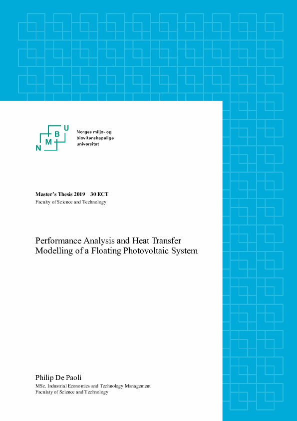 (PDF) Performance analysis and heat transfer modelling of a floating photovoltaic system