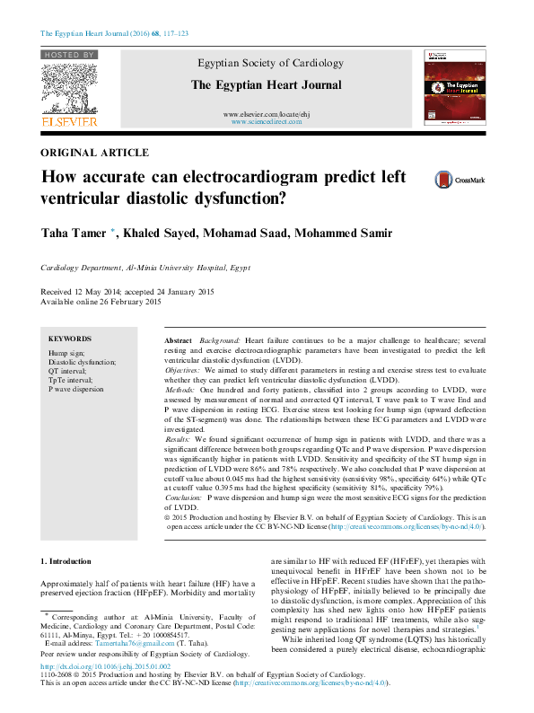 (PDF) How accurate can electrocardiogram predict left ventricular ...