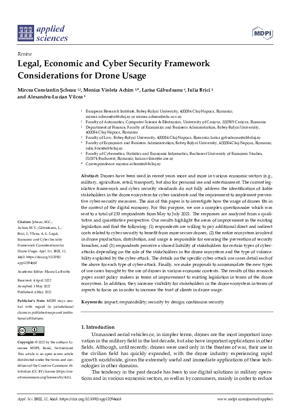 (PDF) Legal, Economic and Cyber Security Framework Considerations for ...