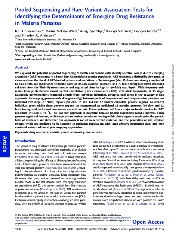 (PDF) Pooled Sequencing and Rare Variant Association Tests for ...