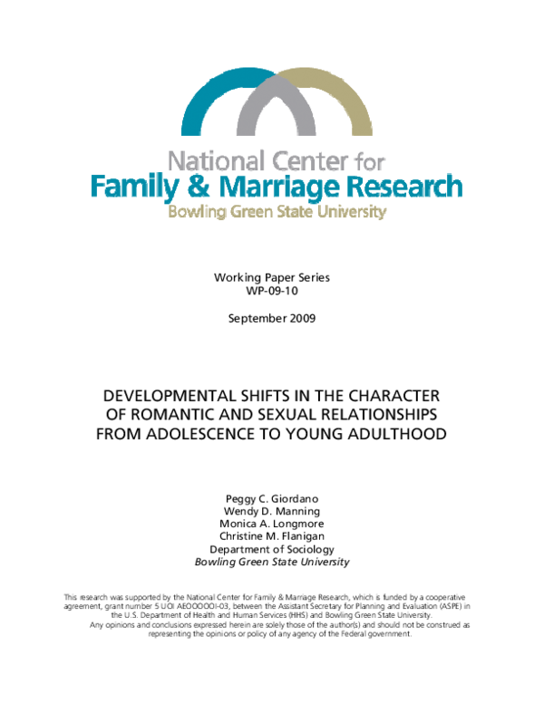 (PDF) Developmental Shifts in the Character of Romantic and Sexual ...