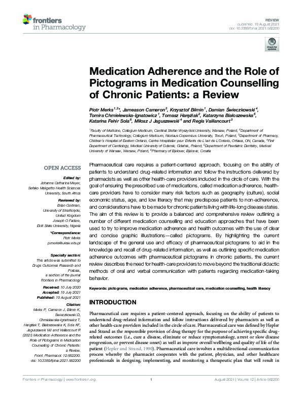 (PDF) Medication Adherence and the Role of Pictograms in Medication ...