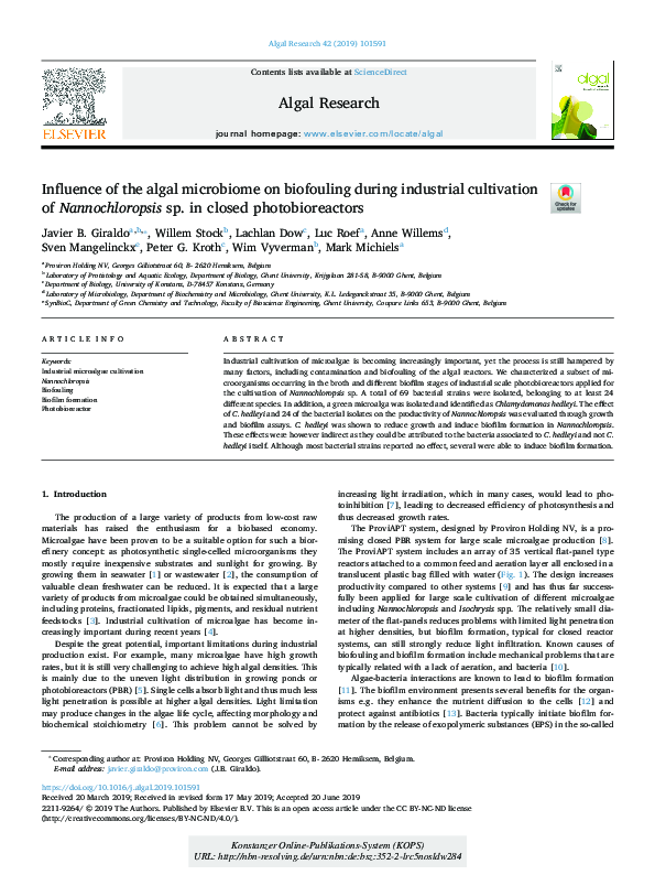 (PDF) Design of Closed Photobioreactors for Algal Cultivation