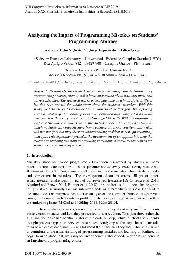 (PDF) Programming abilities description for engineering students
