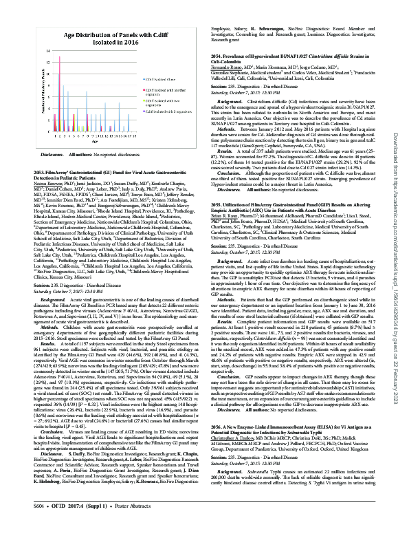 (PDF) FilmArray® Gastrointestinal (GI) Panel for Viral Acute ...
