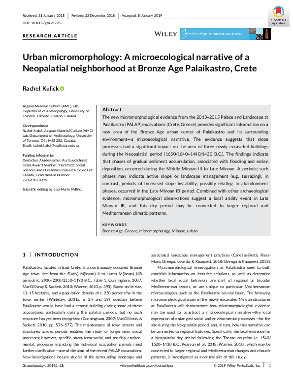 (PDF) Urban micromorphology: A microecological narrative of a ...