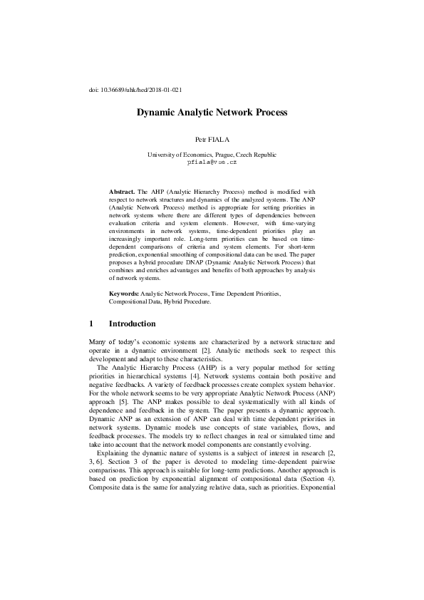 (PDF) Dynamic Analytic Network Process