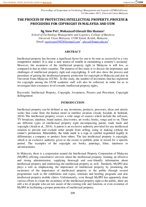 (PDF) The process of protecting intellectual property, process ...