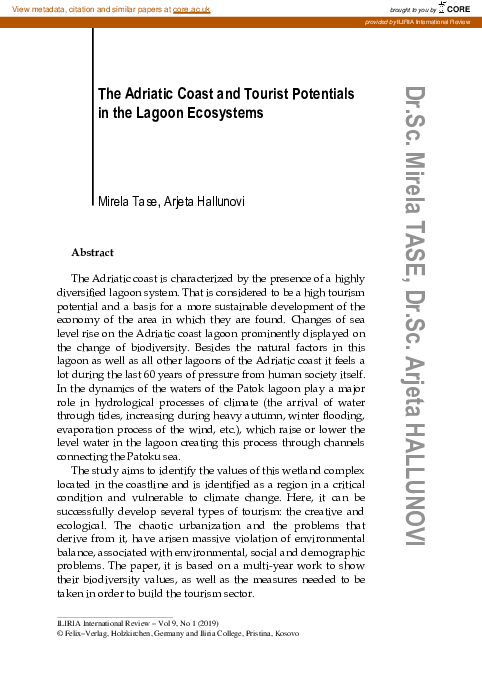 (PDF) The Adriatic Coast and Tourist Potentials in the Lagoon ...