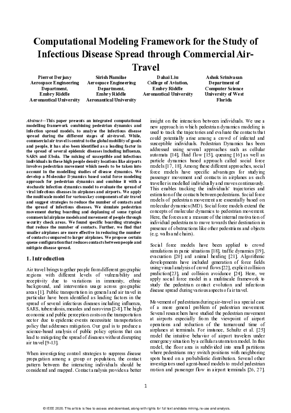 (PDF) Computational Modeling Framework for the Study of Infectious ...