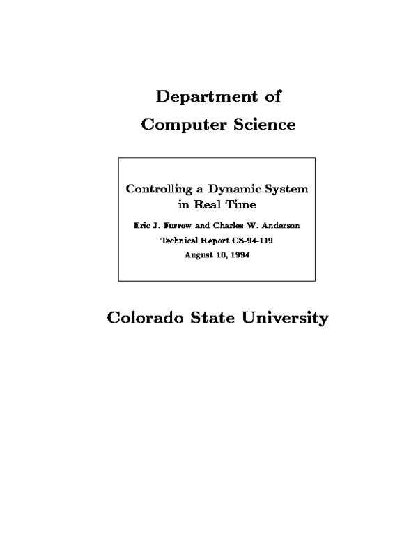 (PDF) Controlling a Dynamic System in Real Time