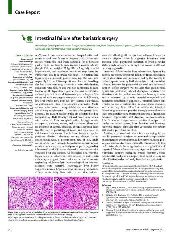 (PDF) Intestinal failure after bariatric surgery