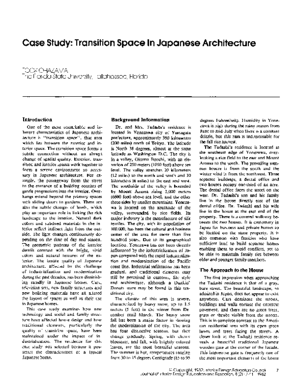 (PDF) Case Study: Transition Space in Japanese Architecture