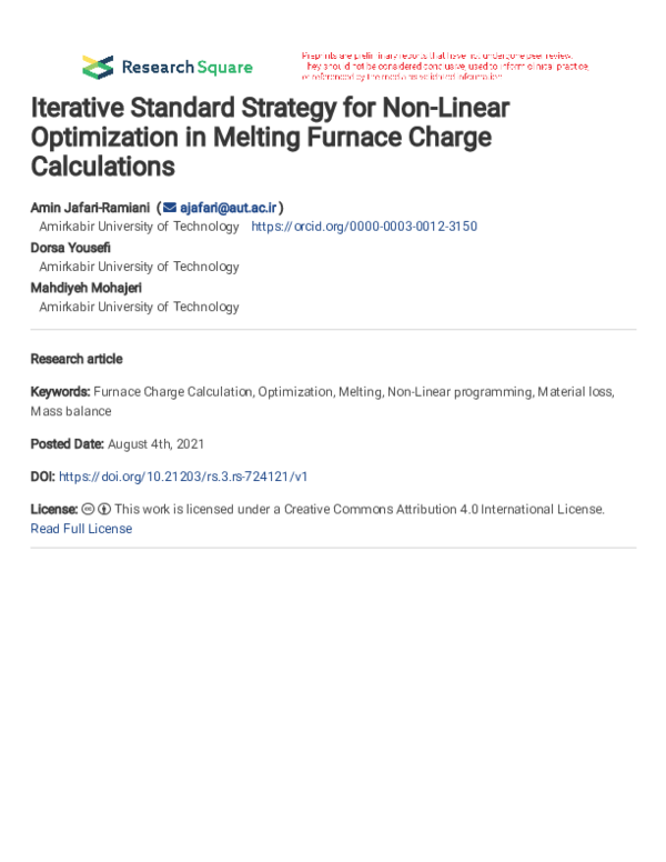 (PDF) Iterative Standard Strategy for Non-Linear Optimization in ... (PDF) Iterative Standard Strategy for Non-Linear Optimization in ...