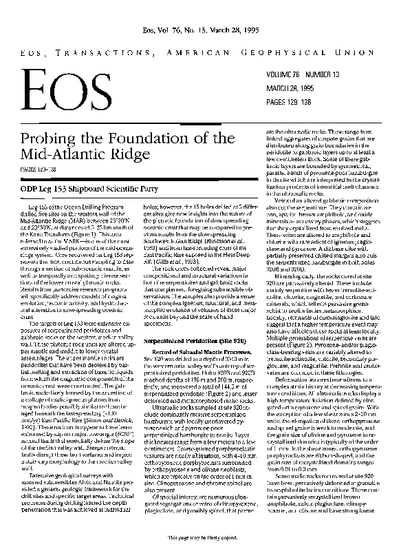 (PDF) Probing the foundation of the mid-Atlantic ridge