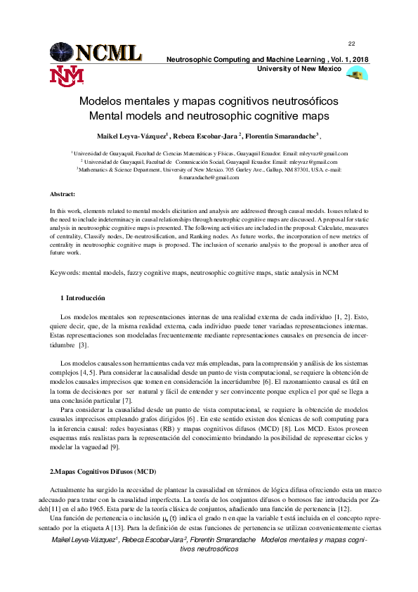 (PDF) Mental models and neutrosophic cognitive maps