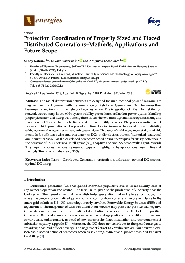(PDF) Protection Coordination of Properly Sized and Placed Distributed ...