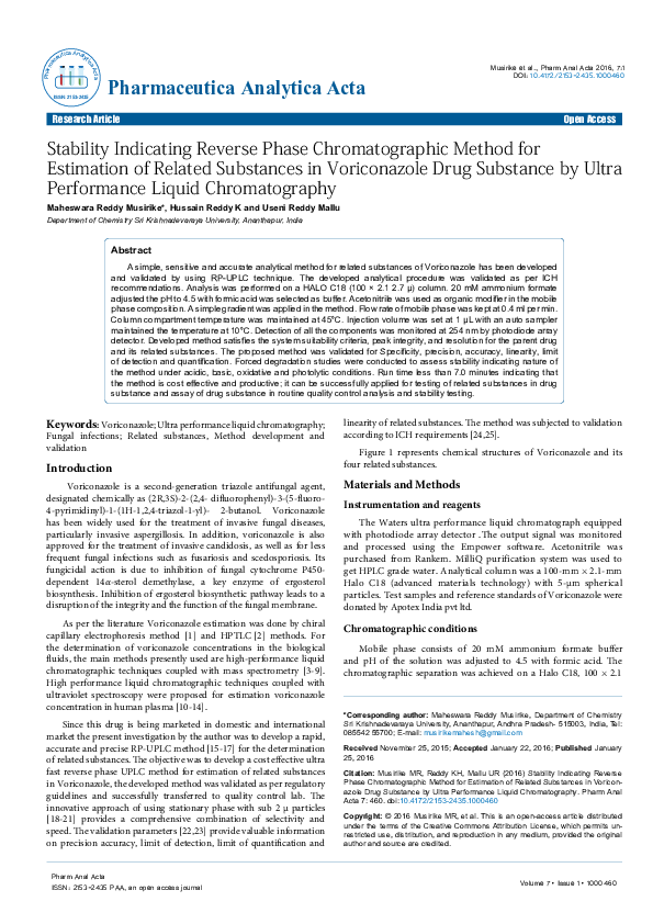 (PDF) Stability Indicating Reverse Phase Chromatographic Method for Estimation of Related ...