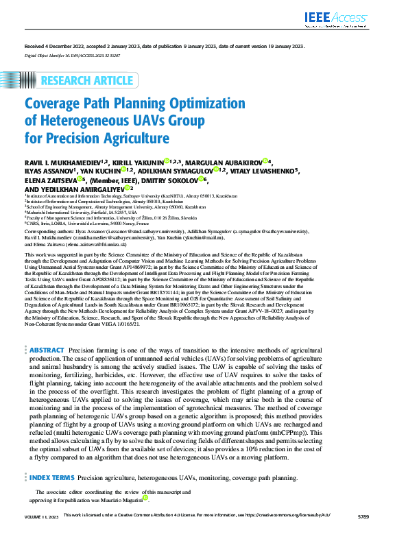 (PDF) Coverage Path Planning Optimization of Heterogeneous UAVs Group for Precision Agriculture