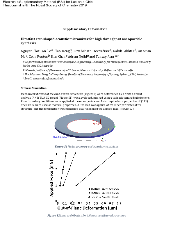 (PDF) Ultrafast star-shaped acoustic micromixer for high throughput nanoparticle synthesis