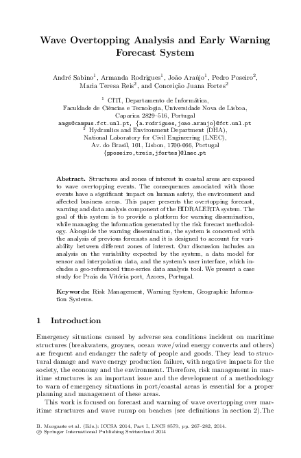 (PDF) Wave Overtopping Analysis and Early Warning Forecast System ...