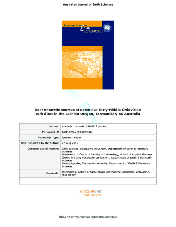 (PDF) East Antarctic sources of extensive Lower–Middle Ordovician ...