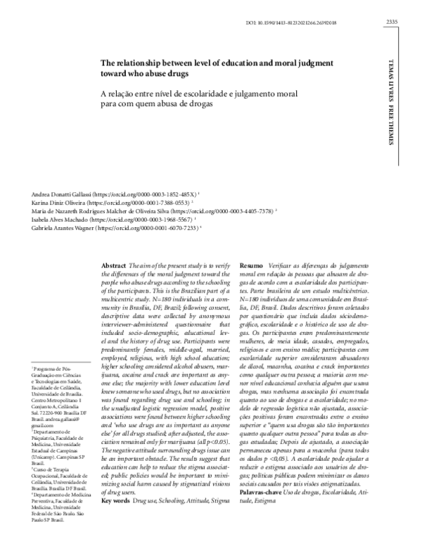 (PDF) The relationship between level of education and moral judgment ...