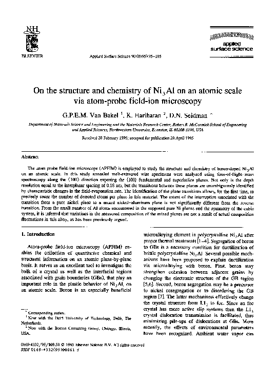 (PDF) On the structure and chemistry of Ni3Al on an atomic scale via ...