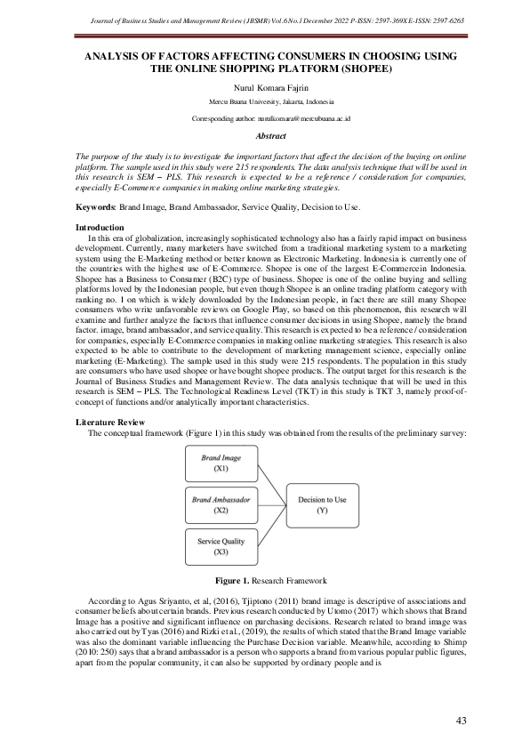 (PDF) Analysis of Factors Affecting Consumers in Choosing Using the Online Shopping Platform ...