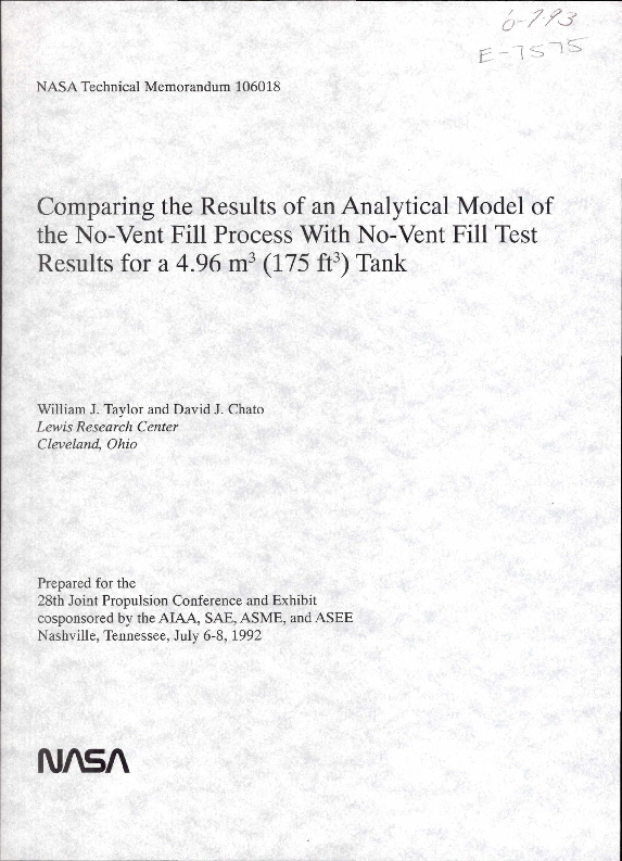 (PDF) Comparing the results of an analytical model of the no-vent fill ...