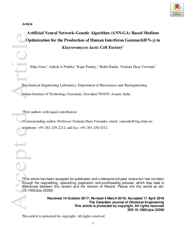 Pdf Artificial Neural Network Genetic Algorithm Approach To Optimize Media Constituents For