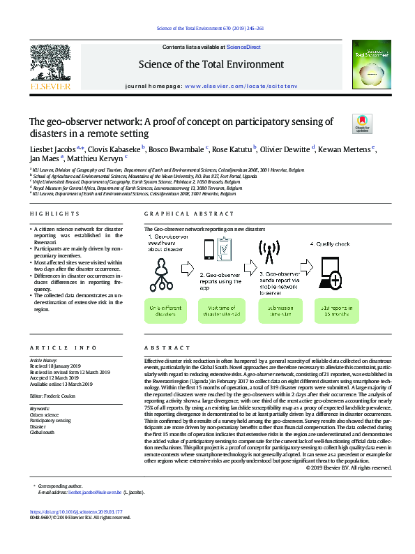 (PDF) The geo-observer network: A proof of concept on participatory ...