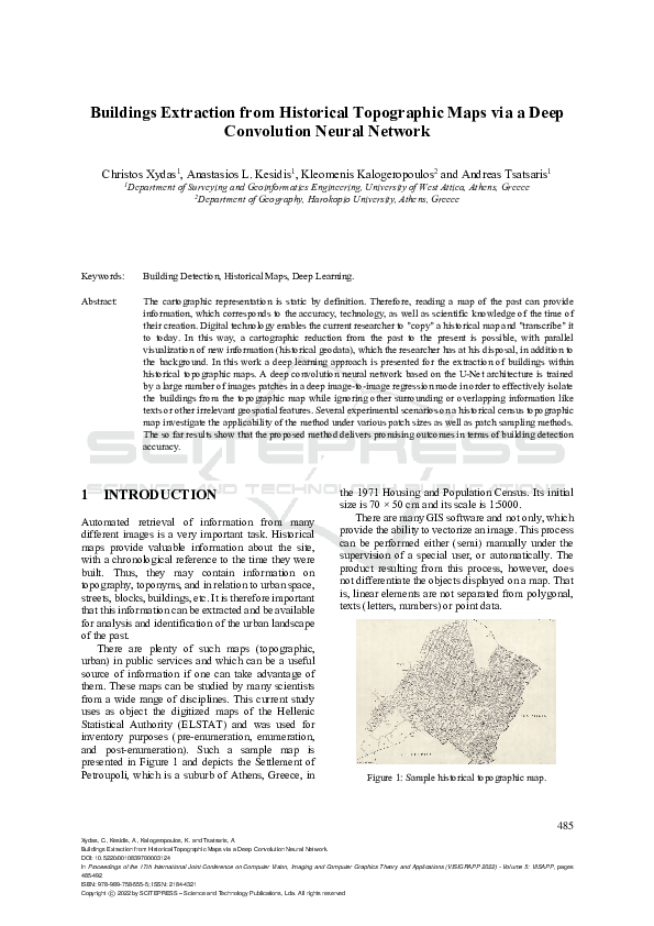 (PDF) Buildings Extraction from Historical Topographic Maps via a Deep Convolution Neural Network