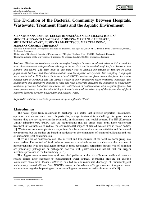 (PDF) The Evolution of the Bacterial Community Between Hospitals ...
