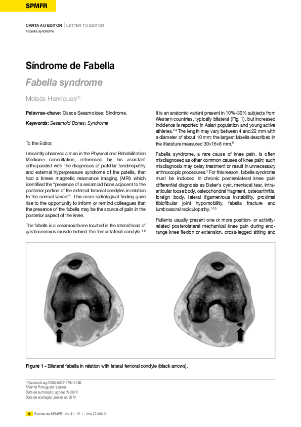 (PDF) Síndrome de Fabella