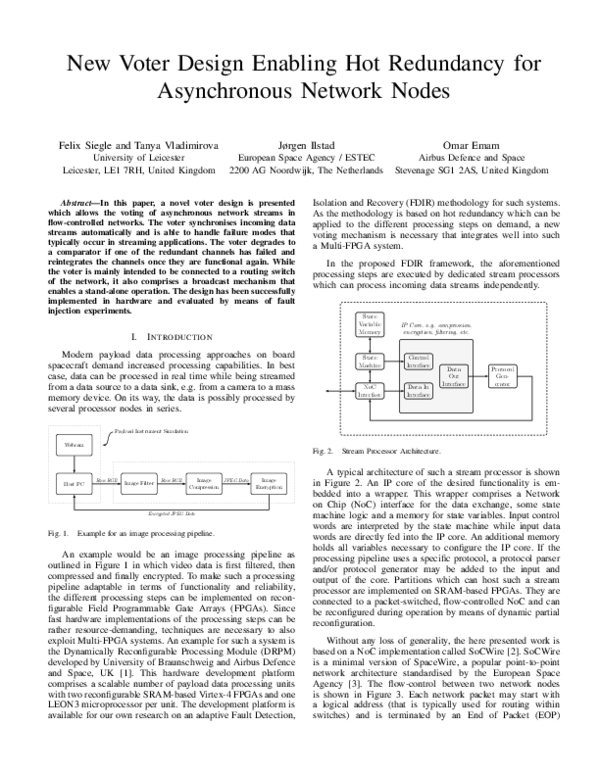 (PDF) New voter design enabling hot redundancy for asynchronous network nodes