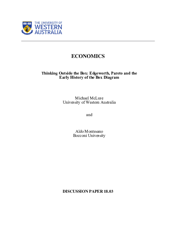(PDF) Thinking Outside the Box: Edgeworth, Pareto and the Early History ...