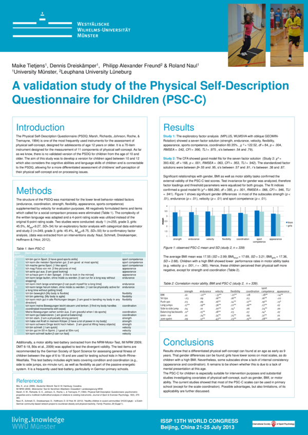 (PDF) A validation study of the Physical Self-Description Questionnaire ...
