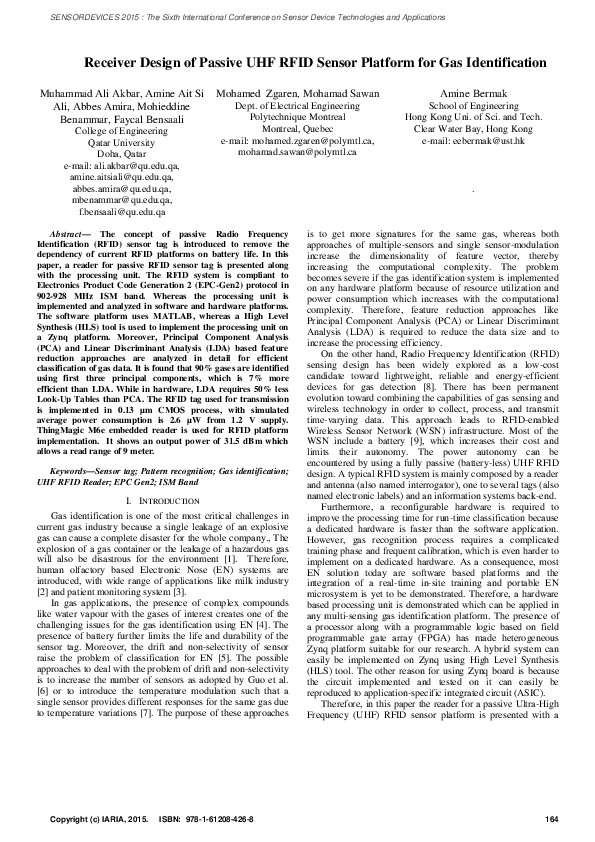 (PDF) Receiver Design of Passive UHF RFID Sensor Platform for Gas ...