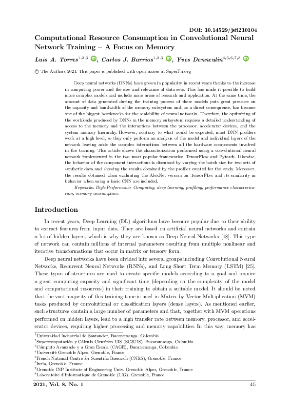 Pdf Computational Resource Consumption In Convolutional Neural Network Training A Focus On