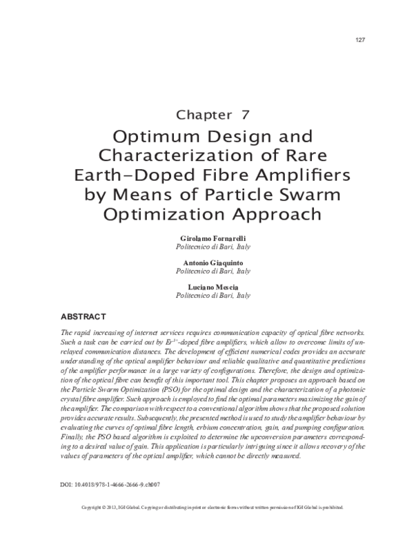(PDF) Optimizing Rare Earth-Doped Fiber Amplifiers