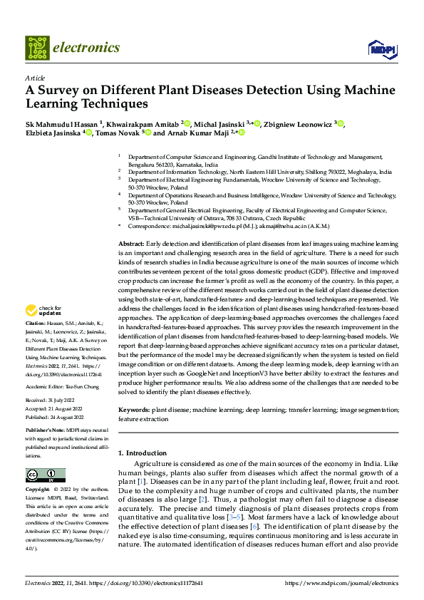 (PDF) A Survey on Different Plant Diseases Detection Using Machine ...