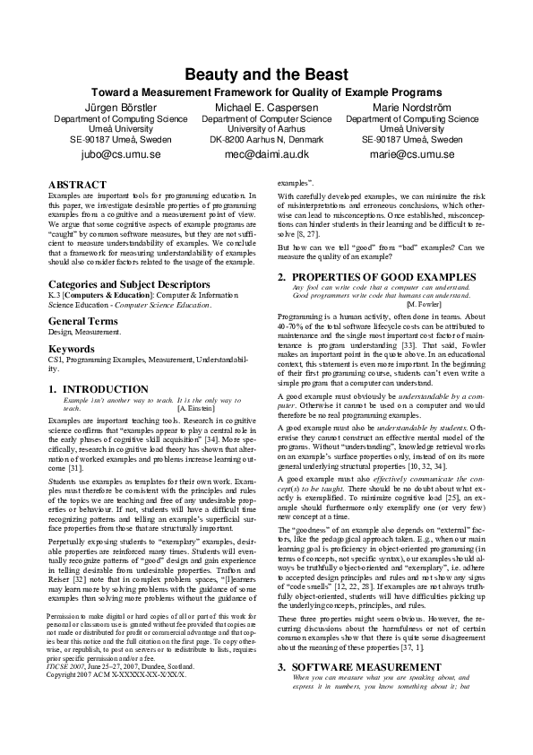 (PDF) Beauty and the Beast Toward a Measurement Framework for Quality ...