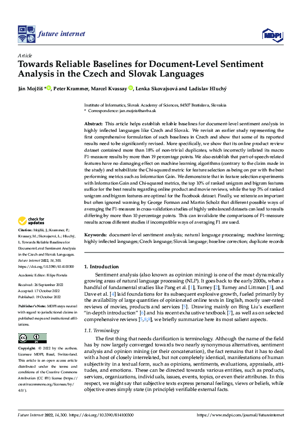 (PDF) Towards Reliable Baselines for Document-Level Sentiment Analysis ...