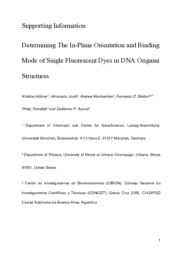 (PDF) Determining the In-Plane Orientation and Binding Mode of Single ...