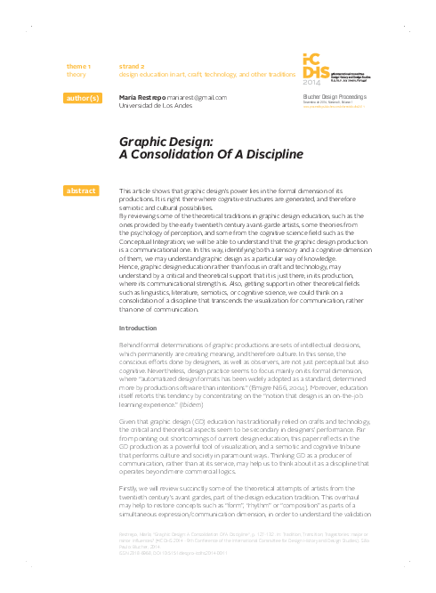 (PDF) Graphic Design: A Consolidation Of A Discipline